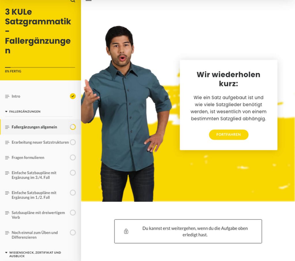 KUL-Satzgrammatik Kombipaket | E-Learning-Kurs